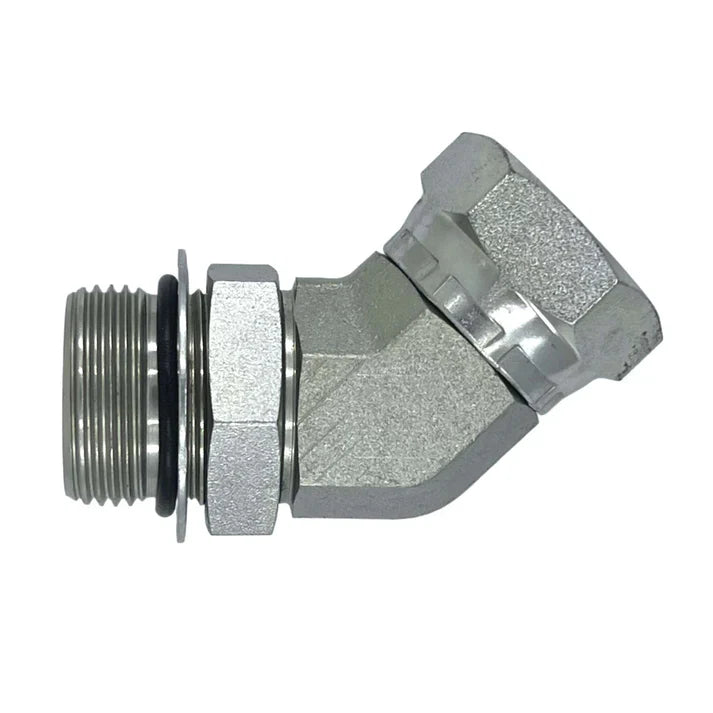 Male ADJ-ORB x Female NPT Swivel 45° Elbow - HTX Fluid Power