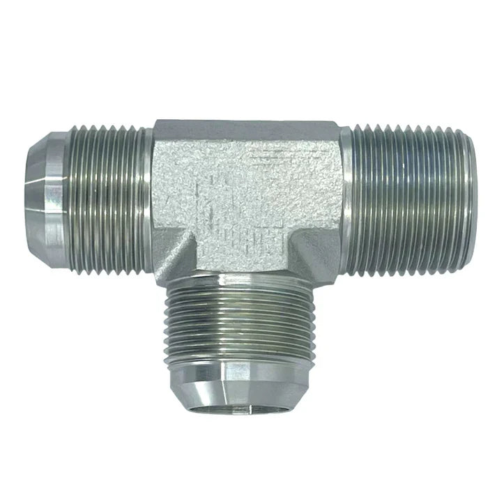 Male JIC x Male NPT x Male JIC Tee - HTX Fluid Power